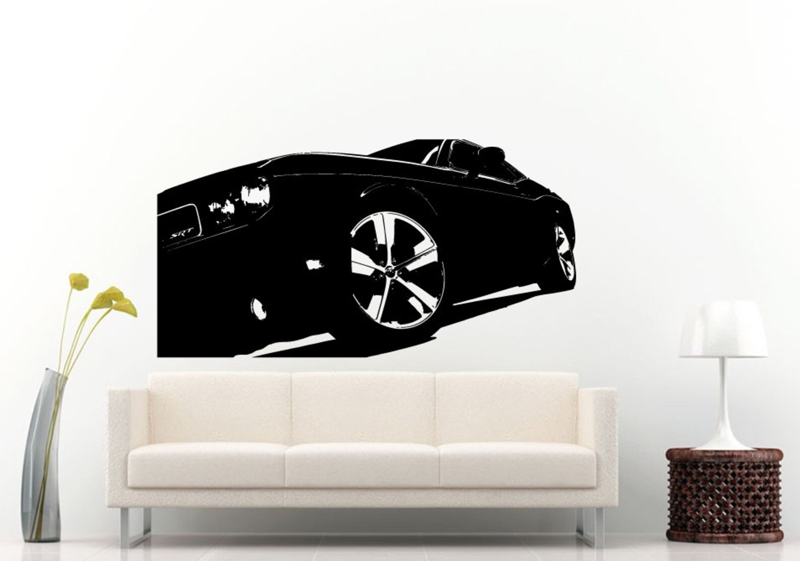 Old School New School Muscle Racing Car Vehicle Wall Decal - Etsy