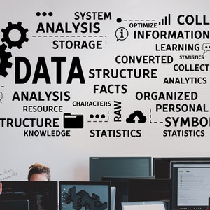 Data Analytics Wall Decor Office Wall Decal Idea Teamwork Business ...