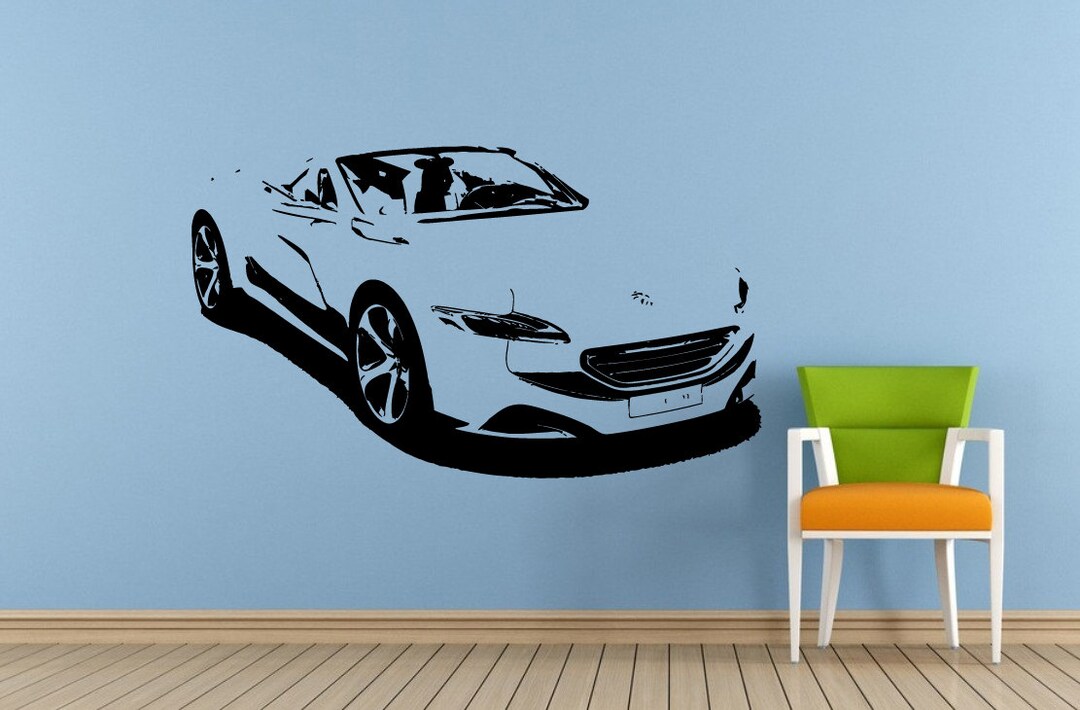 Sports Car Racing Concept Vehicle Wall Decal Vinyl Sticker Mural Room ...