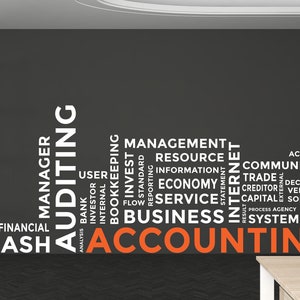 Accounting Wall Decor Office Wall Decal Idea Teamwork Business Worker ...