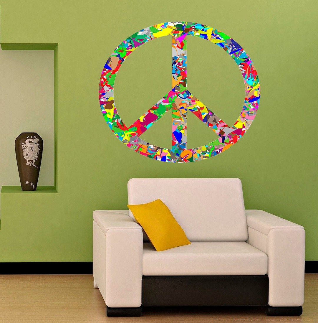 Peace Sign Decal, Peace Sign Sticker, Peace Sign Wall Decor - Etsy