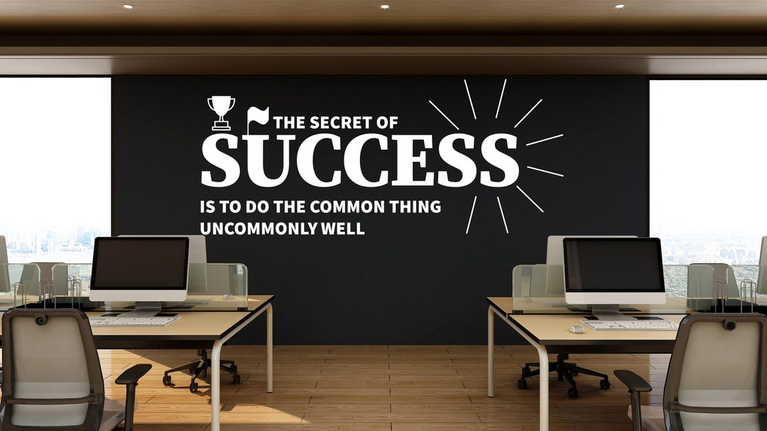 Success Wall Decor Office Wall Decal Idea Teamwork Business Worker ...