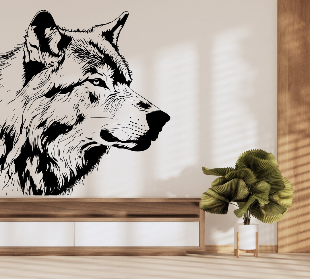 Wolf Wall Decal, Wolf Wall Art, Wolf Room Wall Decor Wolf Room Wall ...