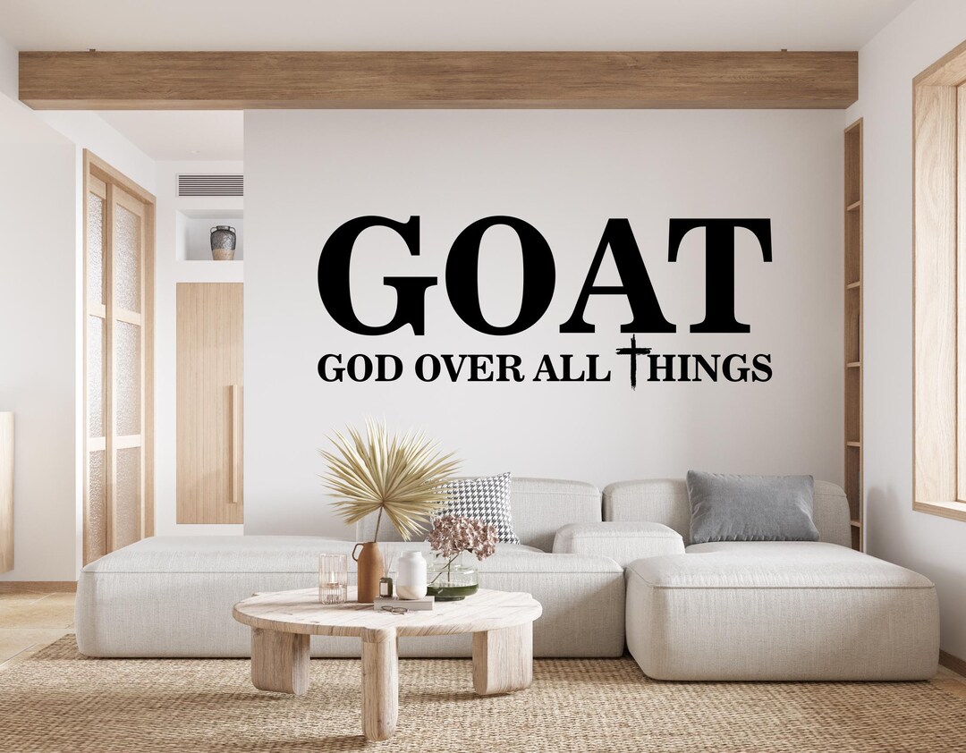 God Over All Things, Religious Wall Sign, Christian Wall Words, Church ...