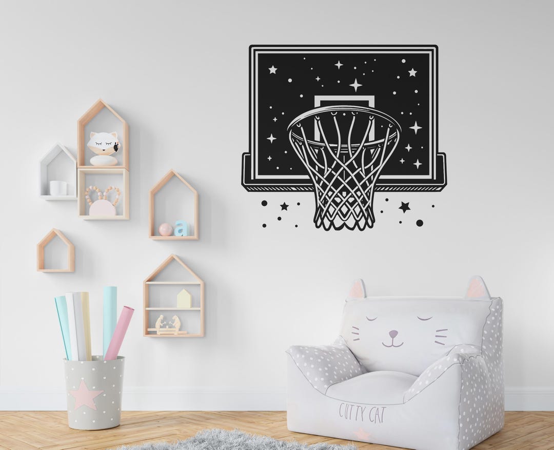 Basketball Hoop Wall Decal Hoop Wall Art Sport Wall Decal Kids Decal ...