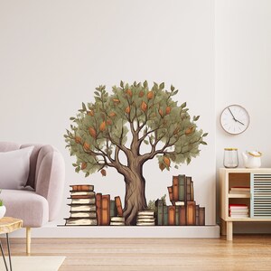 Library Tree Wall Art Decal, Library Wall Decal, Education Decals, Kids ...