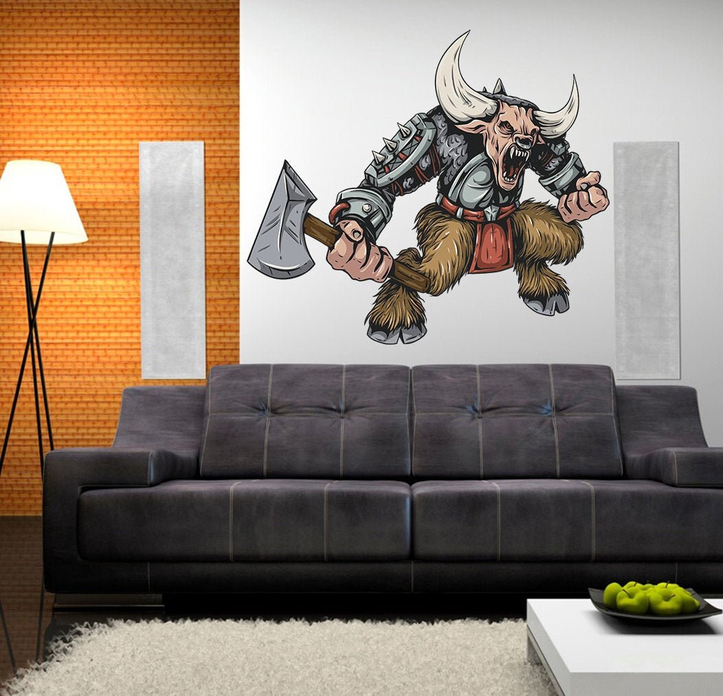 Minotaur Decal, Minotaur Sticker, Minotaur Wall Decor - Etsy