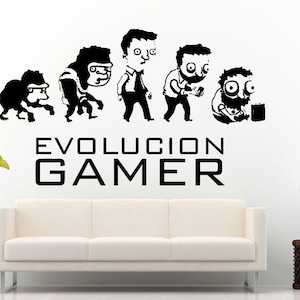 Evolution Gamer Video Games Wall Decal Vinyl Sticker Mural Room Decor ...