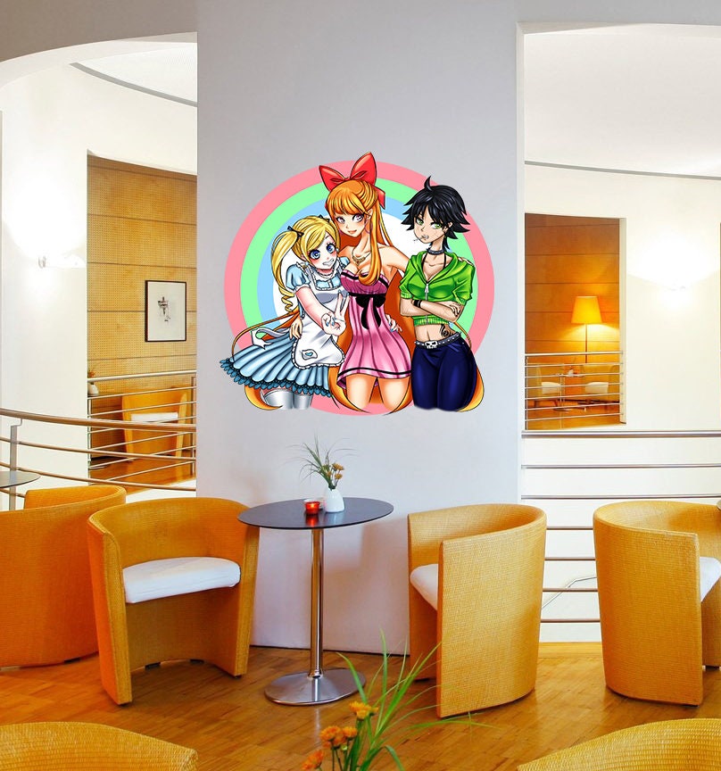 Anime Girls Wall Decal, Anime Girls Wall Sticker, Anime Girls Wall ...