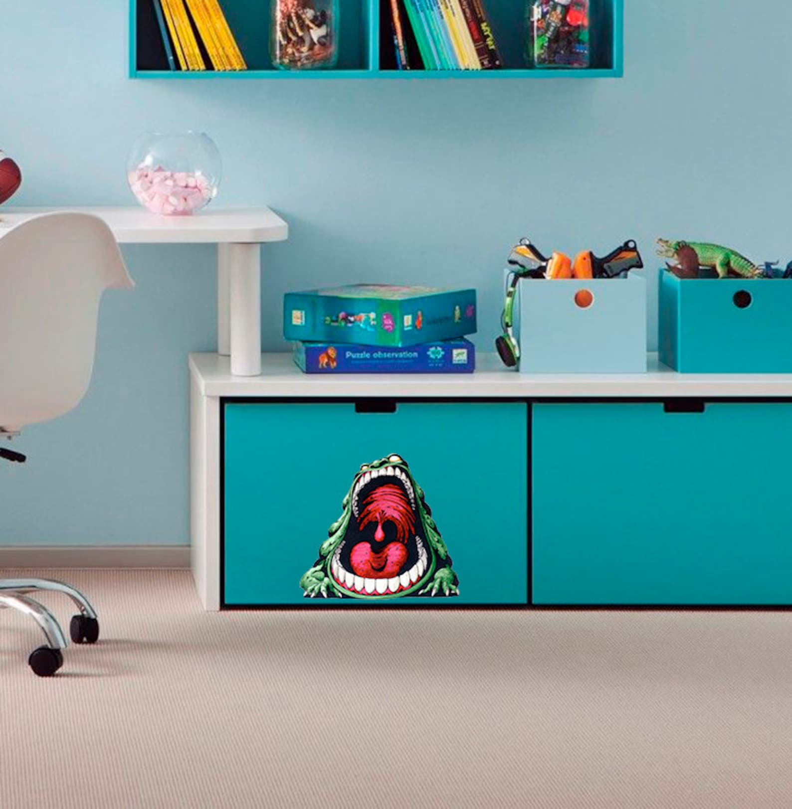 Slimer Decal Slimer Sticker Slimer Wall Decor Slimer Wall | Etsy