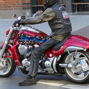 3D Checkered Flag Chopper Vinyl, Racing Flag Bike Graphics, Motorcycle ...