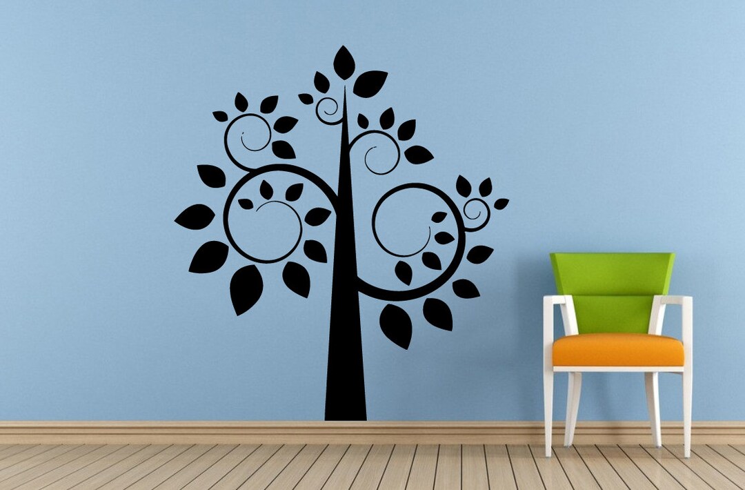 Big Abstract Tree Growing Nature Window Wall Decal Vinyl Sticker Mural ...