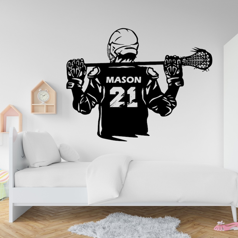 Lacrosse Wall Decal - Etsy