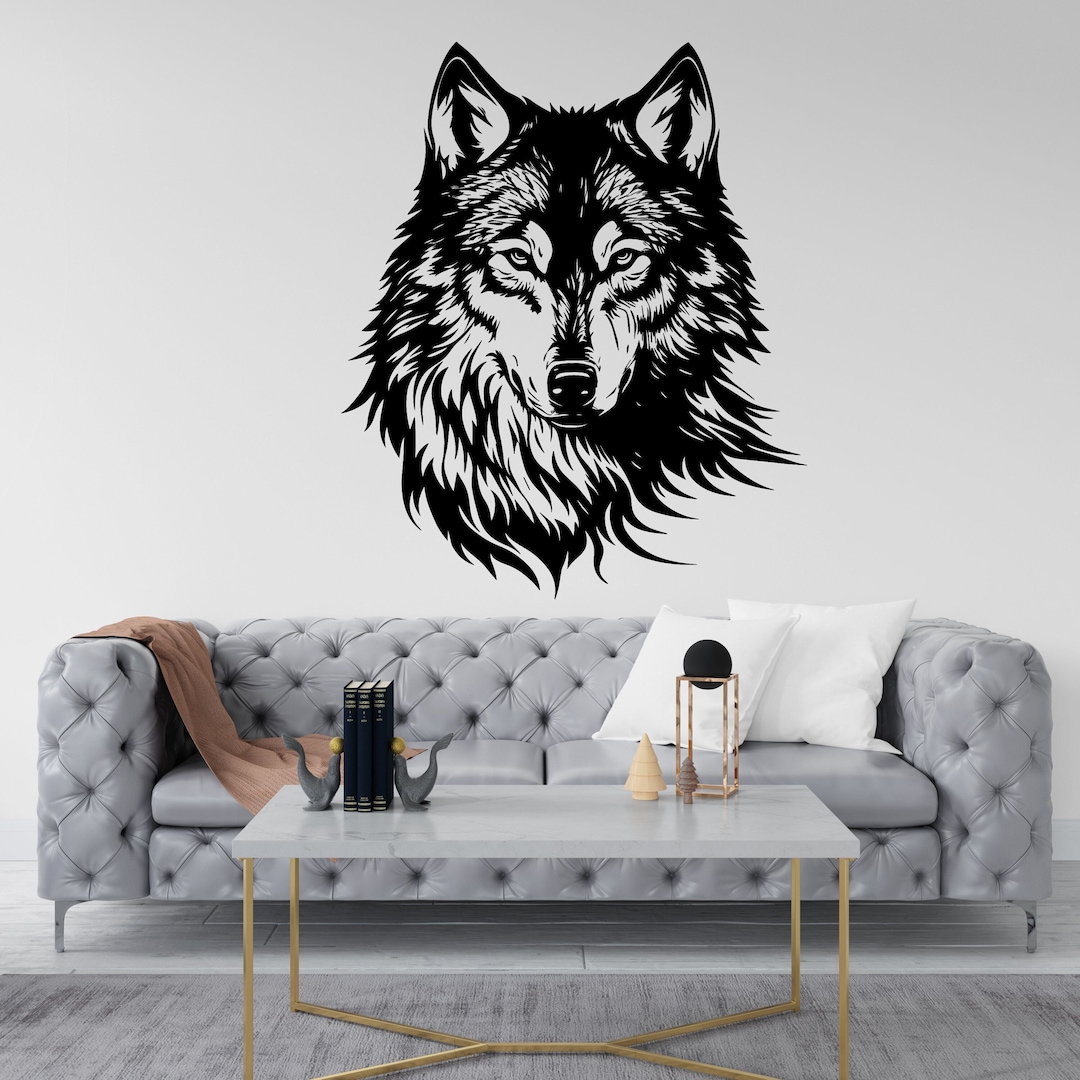 Wolf Wall Decal, Wolf Wall Art, Wolf Room Wall Decor Wolf Room Wall ...