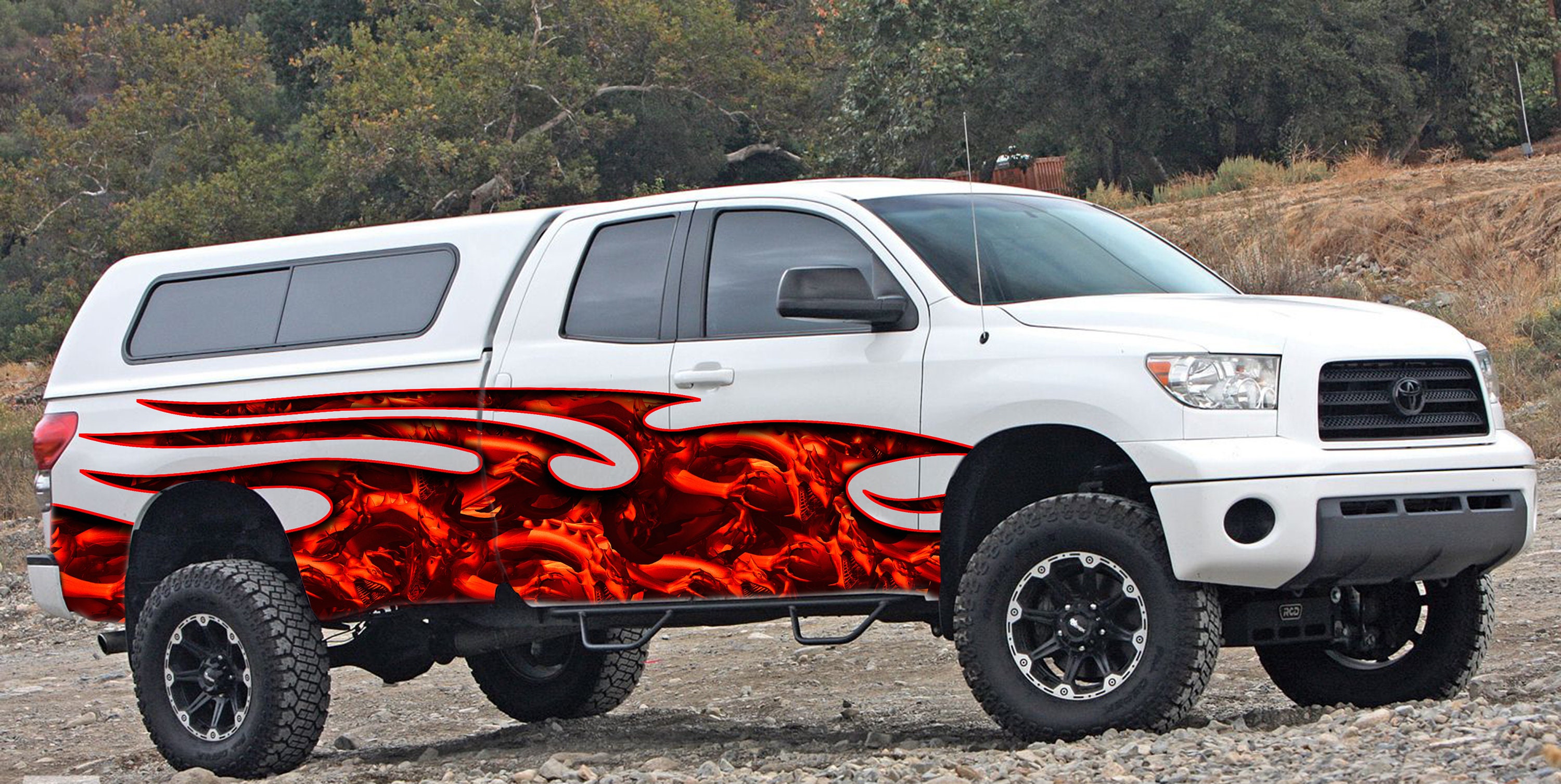 Red Dragon Full Color Truck Side Graphics, Dragon Car Wrap, Dragon Car ...