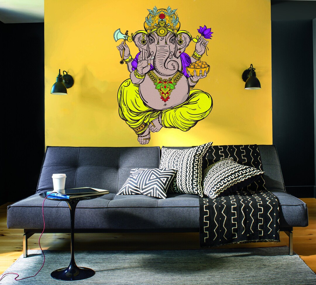 Ganesha Wall Decal, Ganesha Wall Sticker, Ganesha Wall Art - Etsy