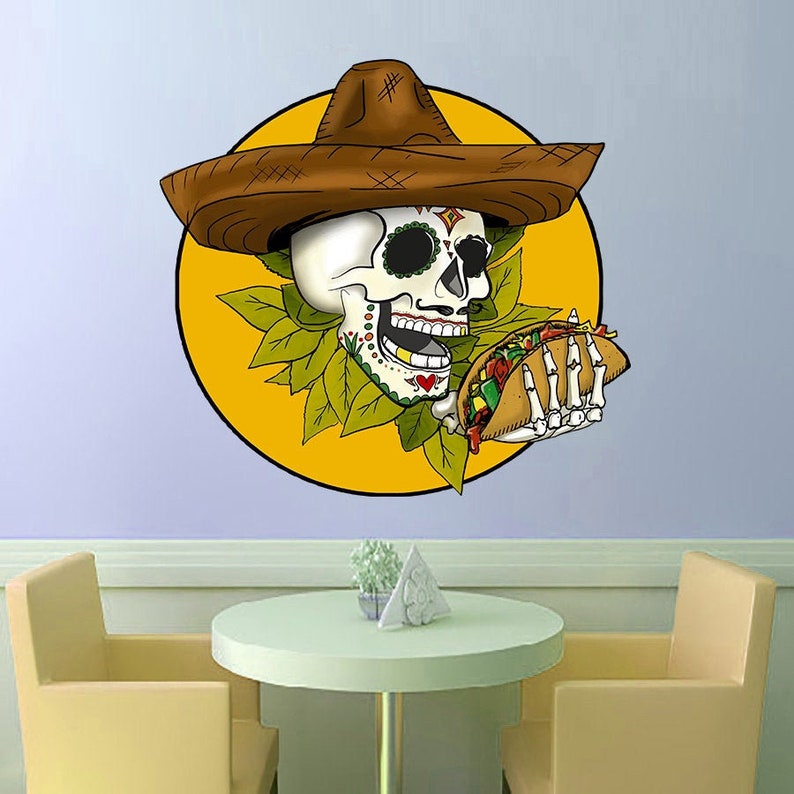Taco Decal Taco Sticker Taco Wall Decor Taco Restaurant - Etsy