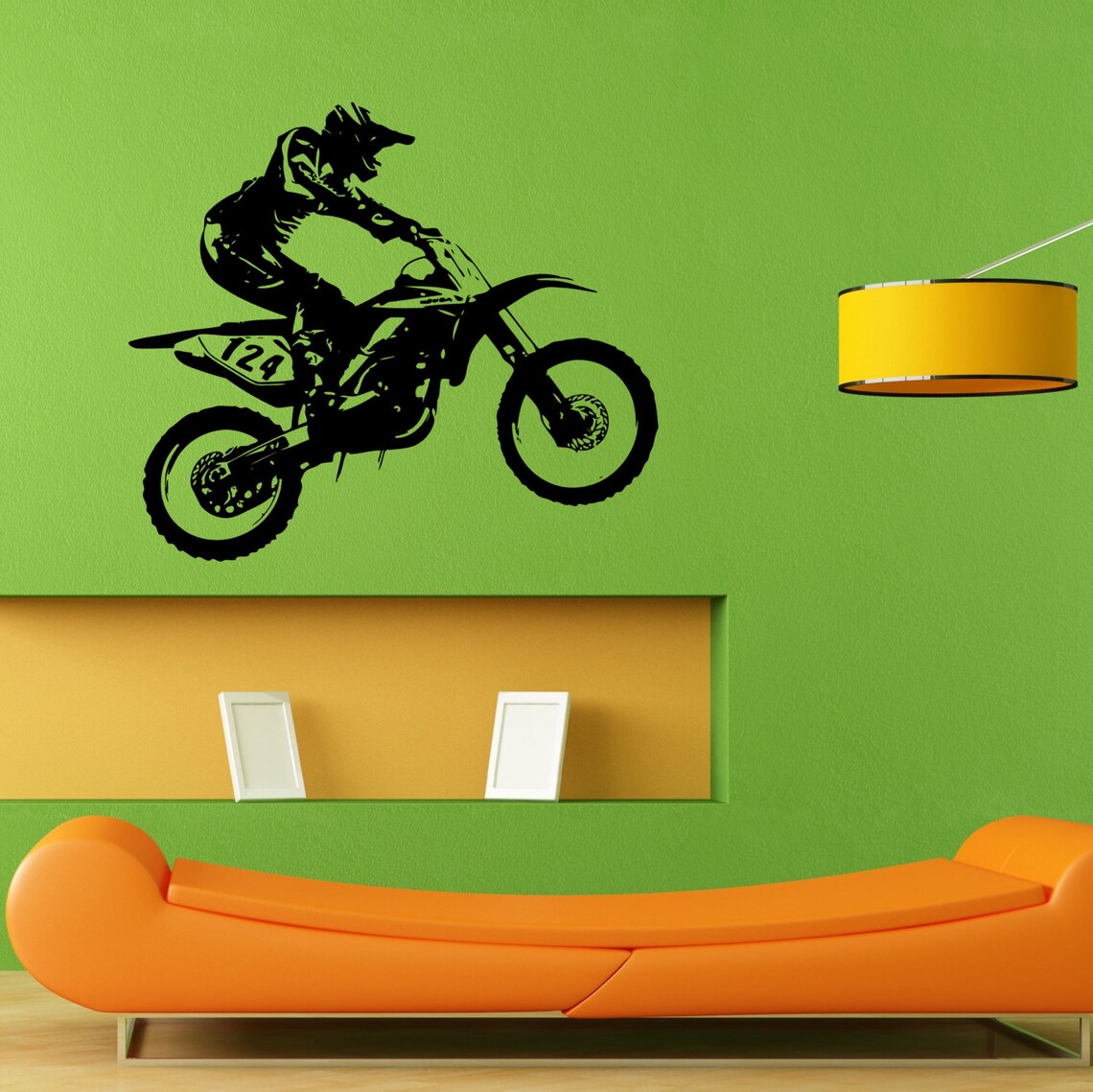 Dirt Bike Racing Biker Extreme Sport Wall Sticker Vinyl Mural - Etsy