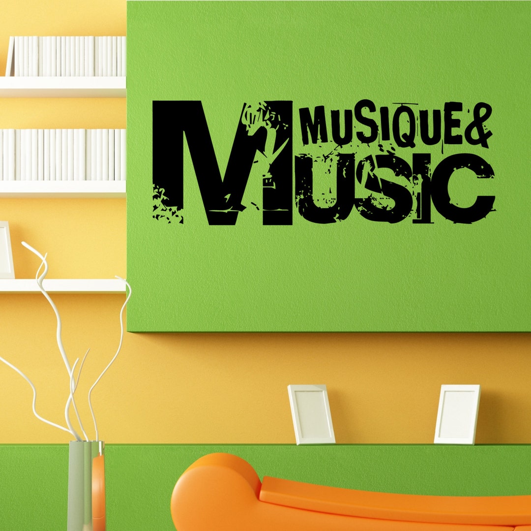 Music Mystique Wall Sticker Vinyl Mural Decal Home House Apartment Art ...