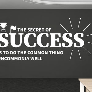 Success Wall Decor Office Wall Decal Idea Teamwork Business Worker ...