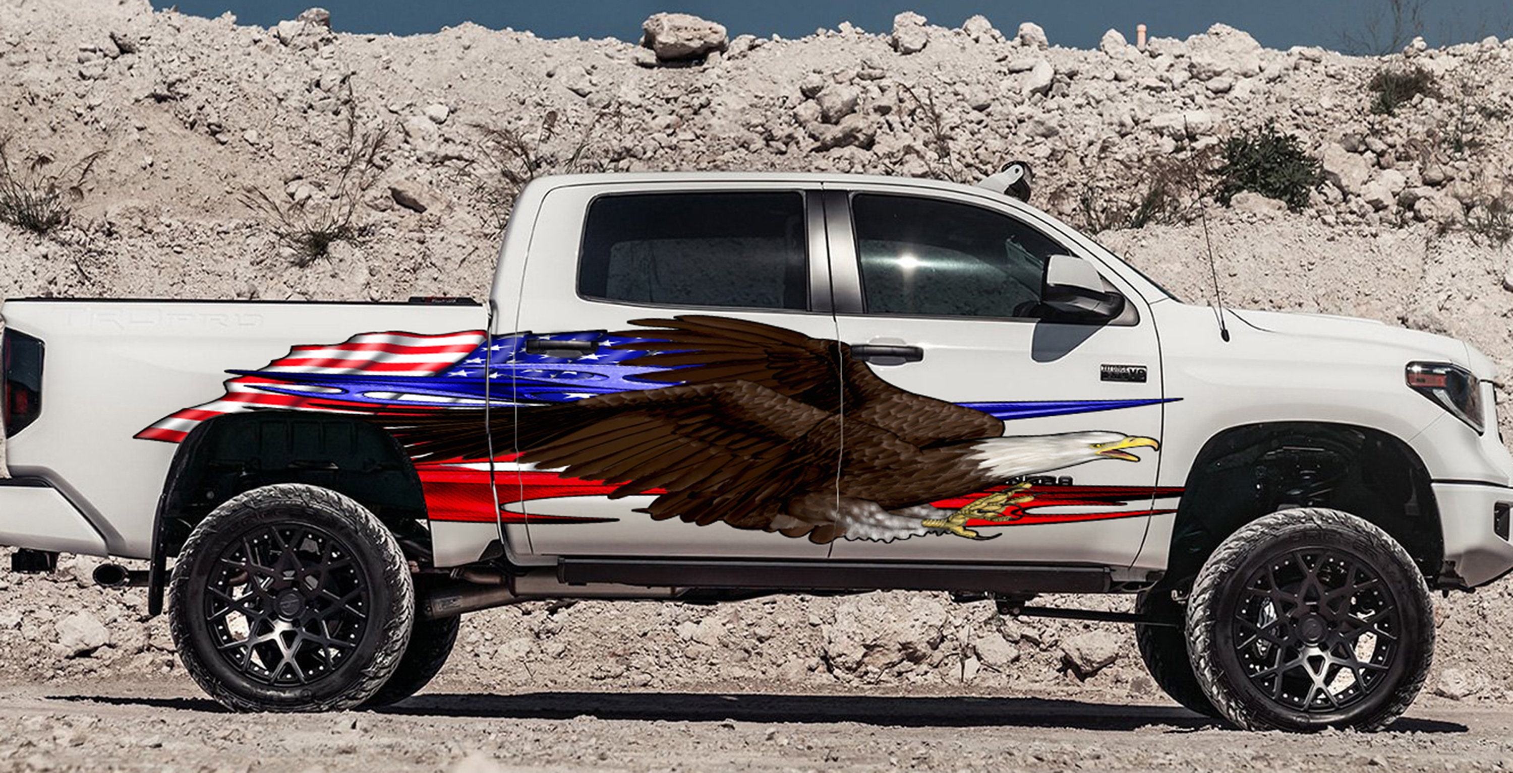 US Flag Car Side Graphics US Pride Car Vinyl Full Color - Etsy