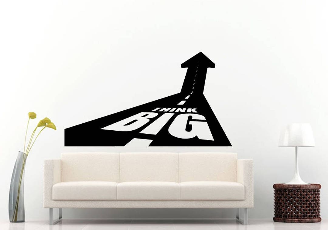 Think Big Road to Success Hard Work Dedication Office Design Wall ...