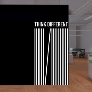 Think Different Work Quote Decal for Office Employee, Motivational ...