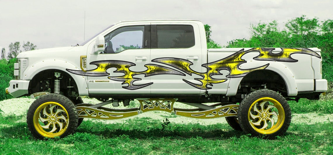 Tribal Truck Vinyl Side Graphics Tribal Car Decal 3D Tribal - Etsy