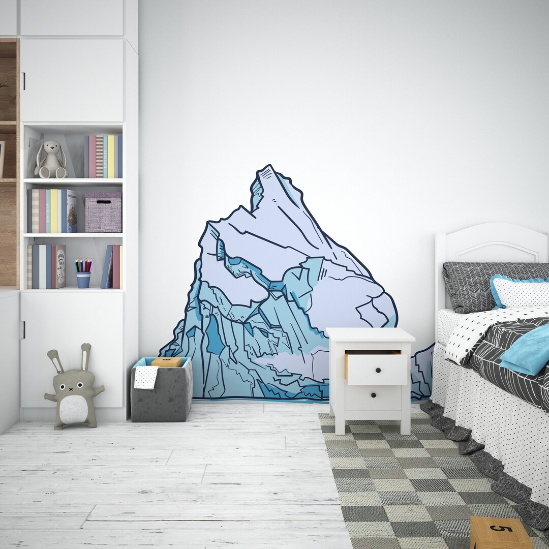 Iceberg Wall Decal, Arctic Inspired Home Decor, Arctic Wonderland Wall ...