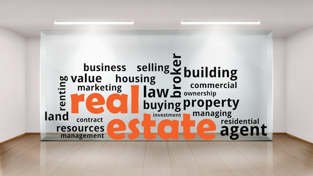 Real Estate Vinyl Wall Decal, Agent Realtor Broker Agency Office Idea ...