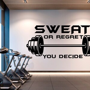Fitness Wall Art Decor Gym Wall Decals Crossfit Wall Decal Crossfit ...