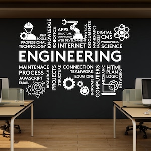 Engineering Wall Decor, Engineering Wall Decal, Engineering Wall Art ...