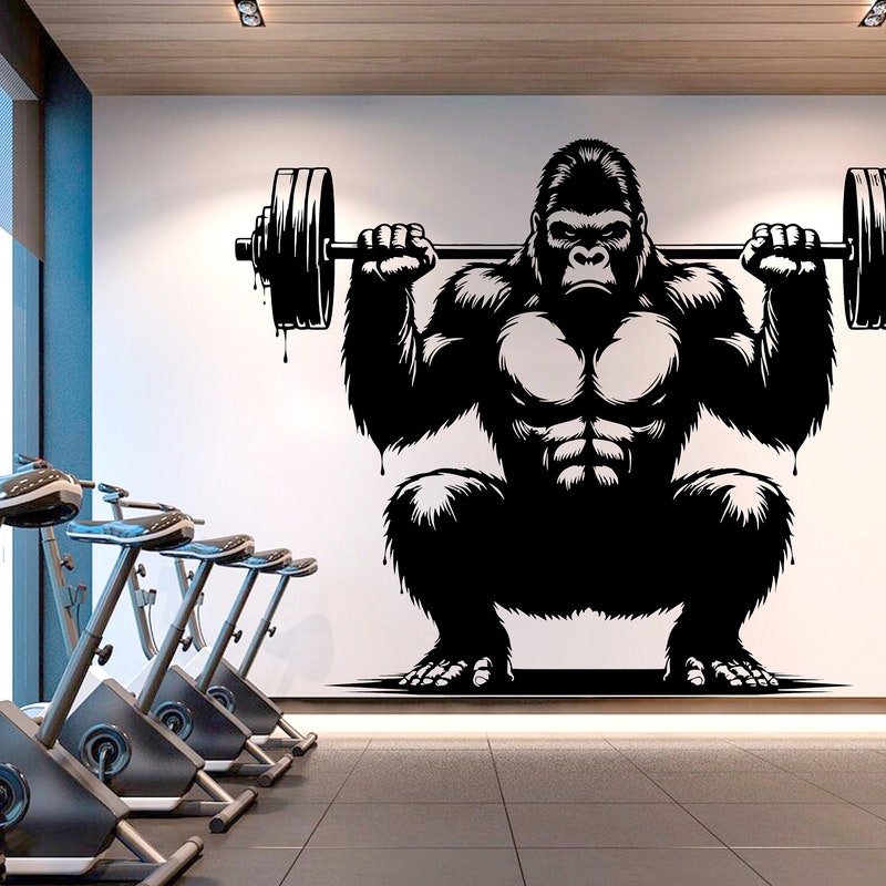 Gorilla Art Wall Decal - Etsy