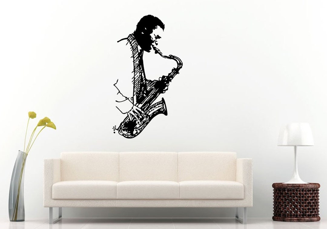 Jazz Sax Saxophone Instrument Tool Man Player Band Musical Genre Wall ...