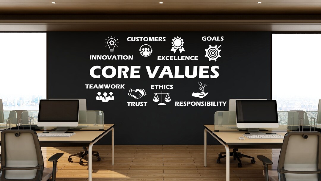 Core Value Wall Decor Customers Wall Decal Trust Teamwork Innovation ...