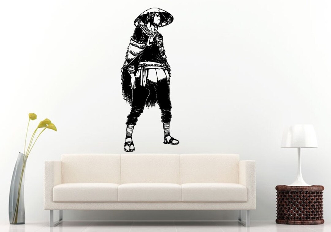 Anime Animation Japanese Man Guy in A Hat Wall Decal Vinyl Sticker ...