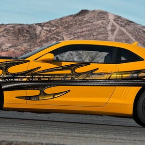 Tribal Car Wrap, 3D Tribal Car Graphics, 3D Tribal Racing Stripes Vinyl ...