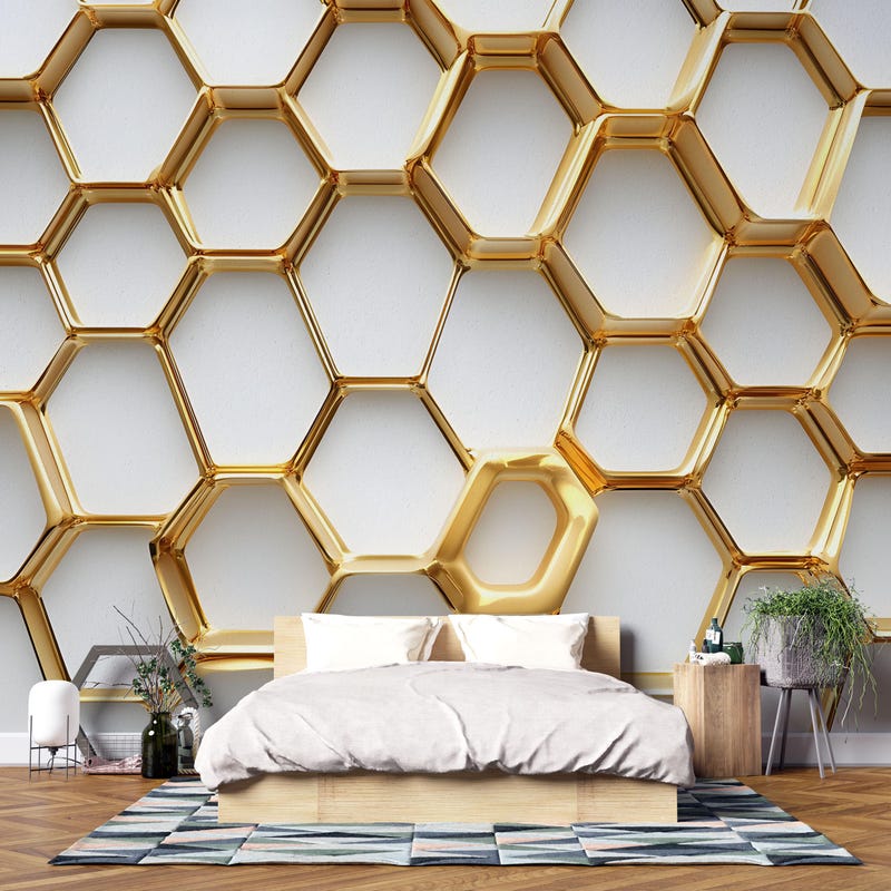 Honeycomb Wallpaper - Etsy