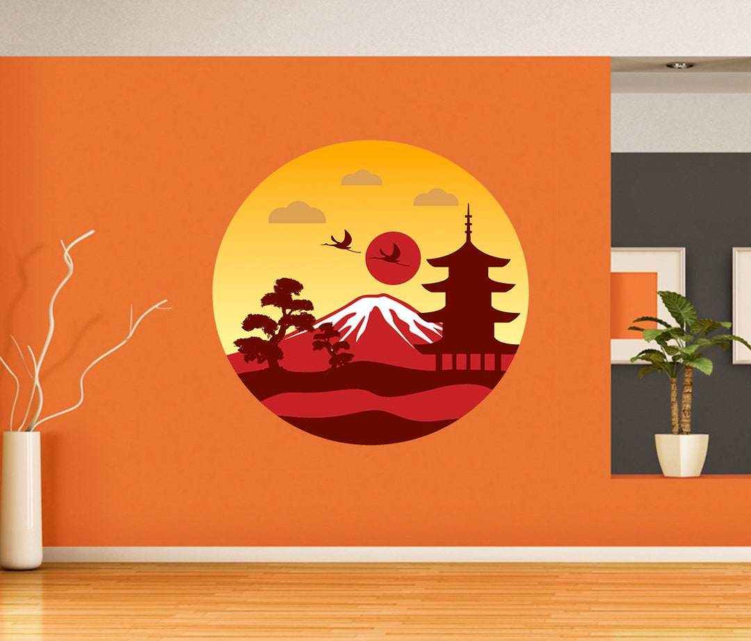 Fuji Mountain Decal, Fuji Mountain Sticker, Fuji Mountain Wall Decor - Etsy