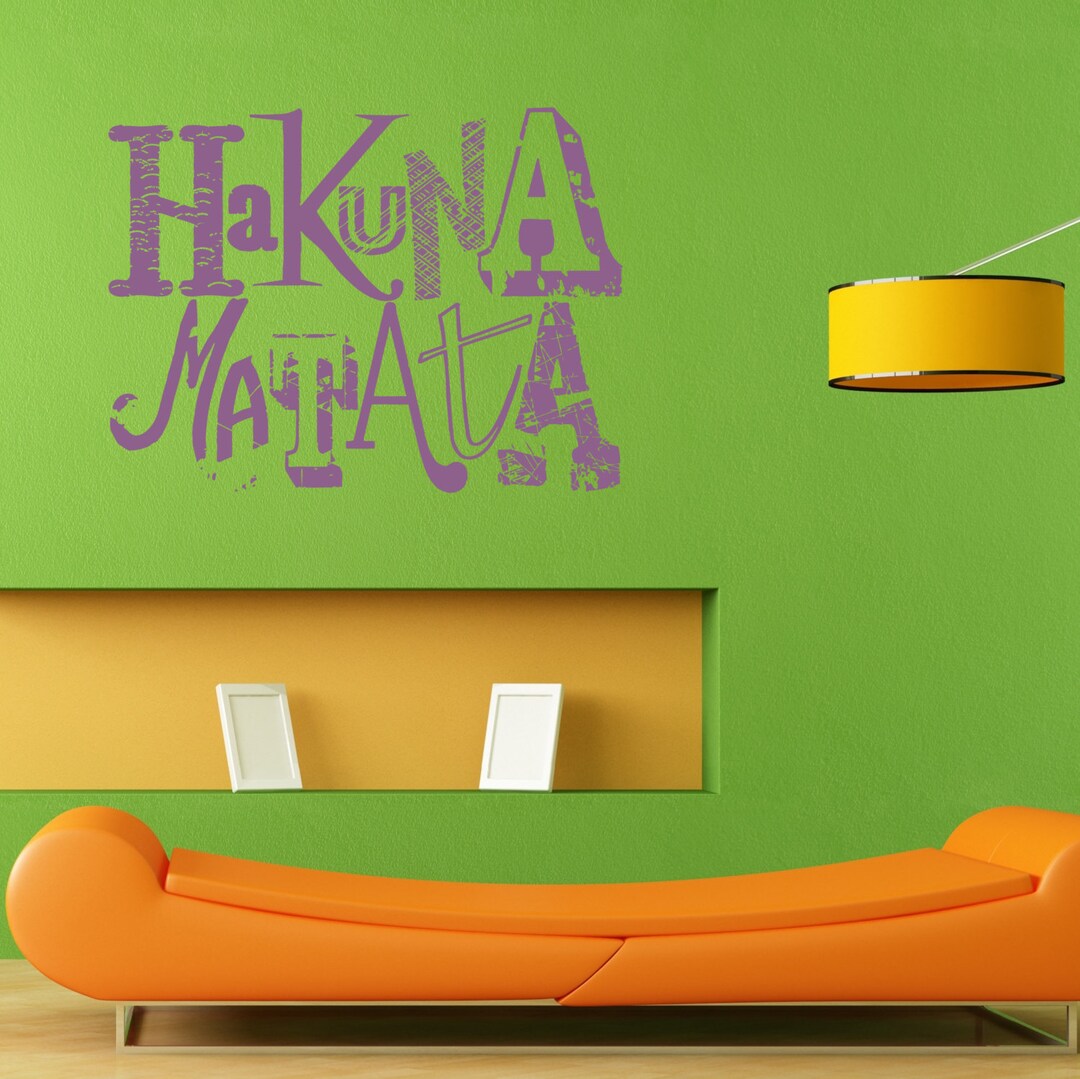 Hakuna Matata Wall Sticker Vinyl Mural Decal Home House Apartment Art ...
