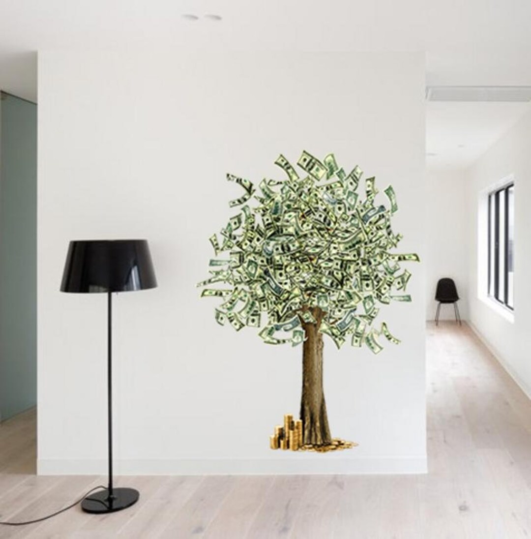 Money Tree Wall Decal, Money Tree Wall Sticker, Money Tree Wall Decor ...