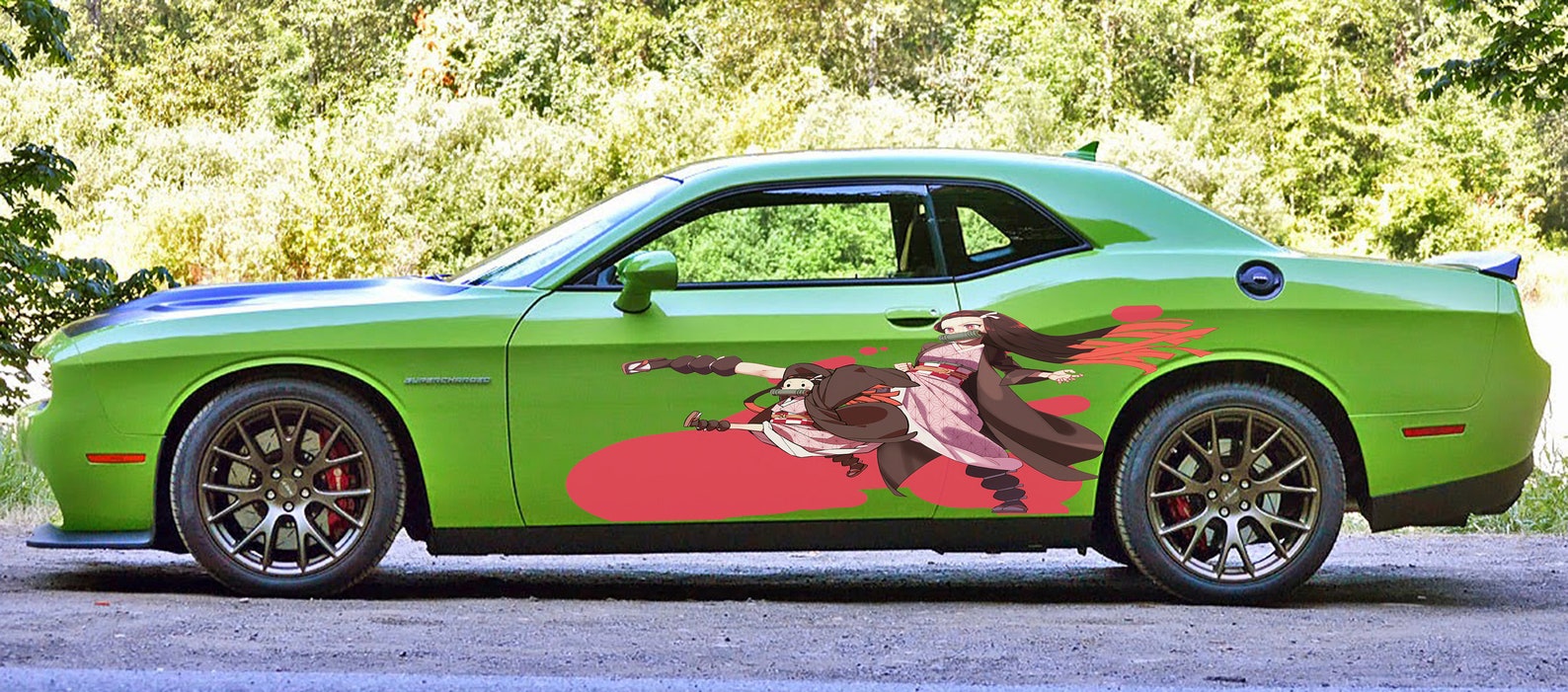 Anime Car Vinyl Sticker, Anime Girl Tattoo Car, Manga Car Vinyl ...