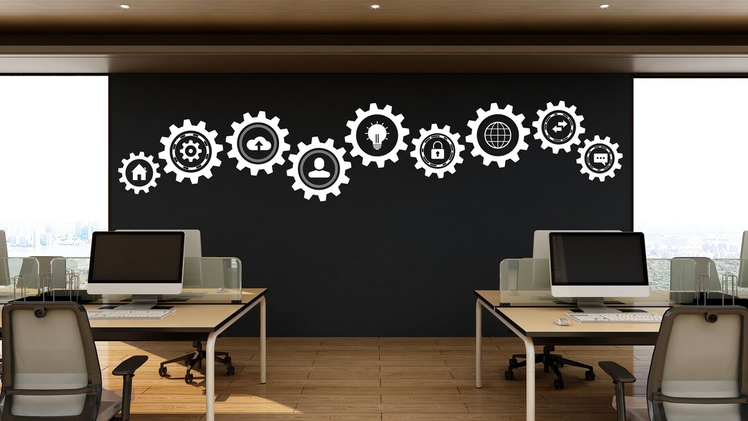 Technology Vinyl Wall Art Decal, Circuit Board Wall Decal, Office Wall ...