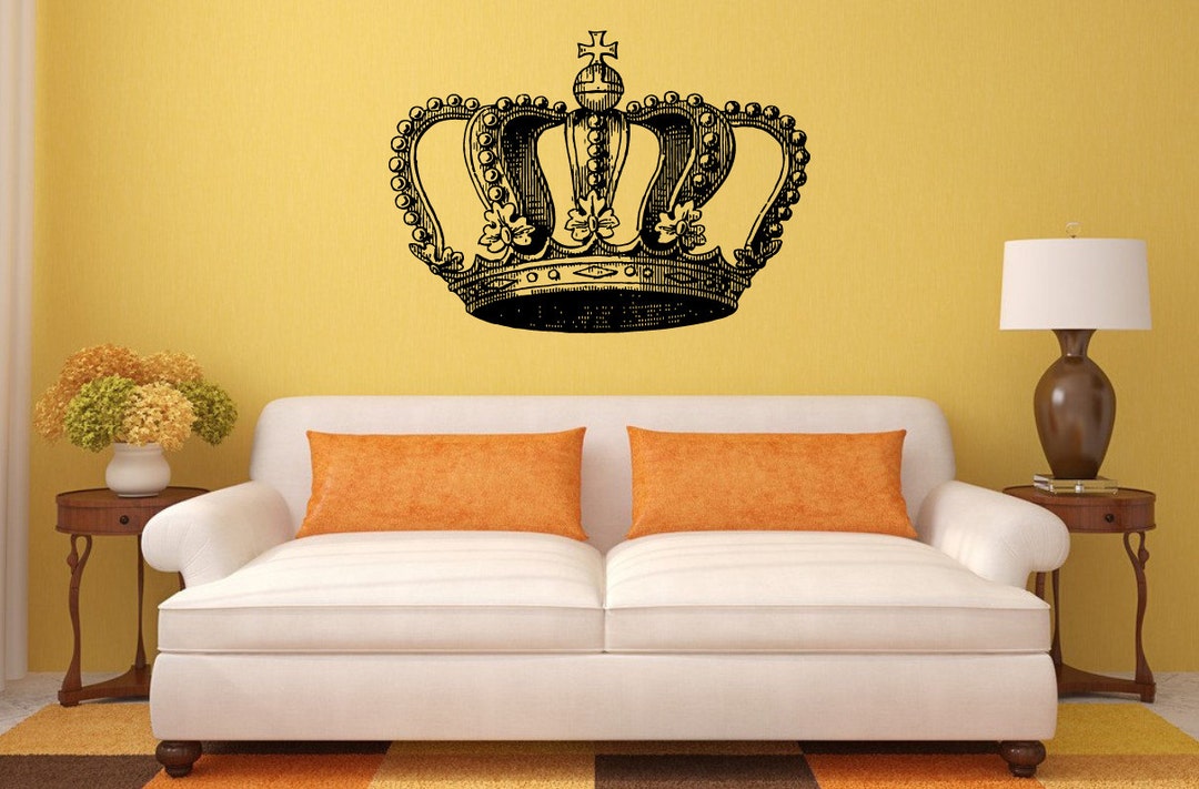 Royal Crown King Queen Design Interior Wall Graphic Decal Sticker Vinyl ...