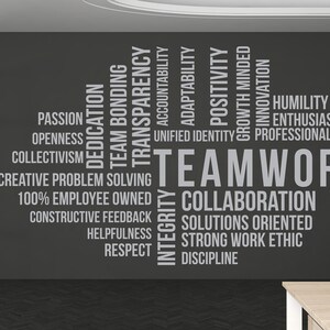 Teamwork Wall Decor Office Wall Decal Idea Teamwork Business Worker ...