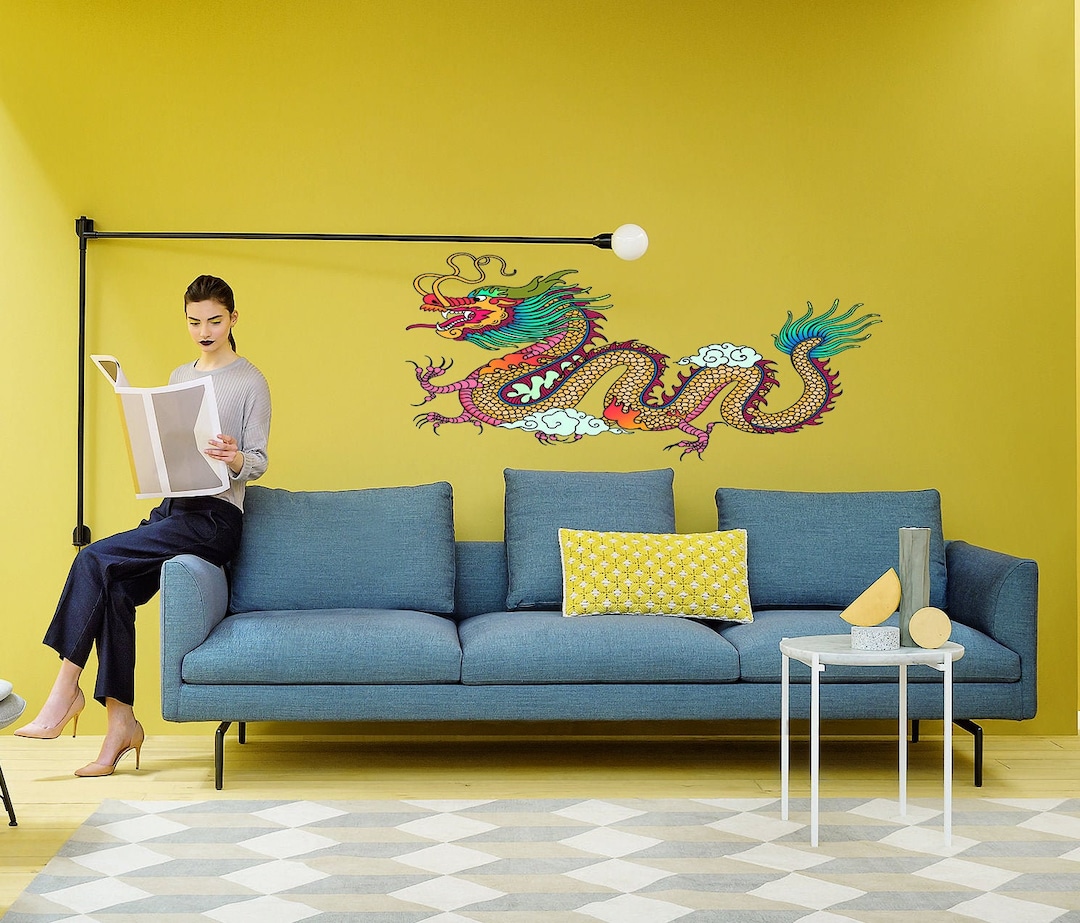 Japanese Dragon Wall Decal, Japanese Dragon Wall Sticker, Japanese ...