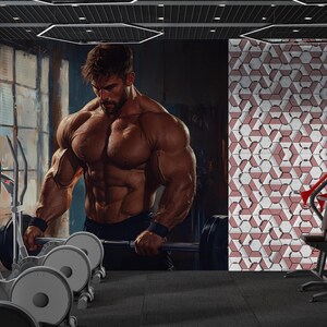 Gym Wallpaper, Inspirational Gym Wallpaper, Gym Wall Decal, Gym Wall ...