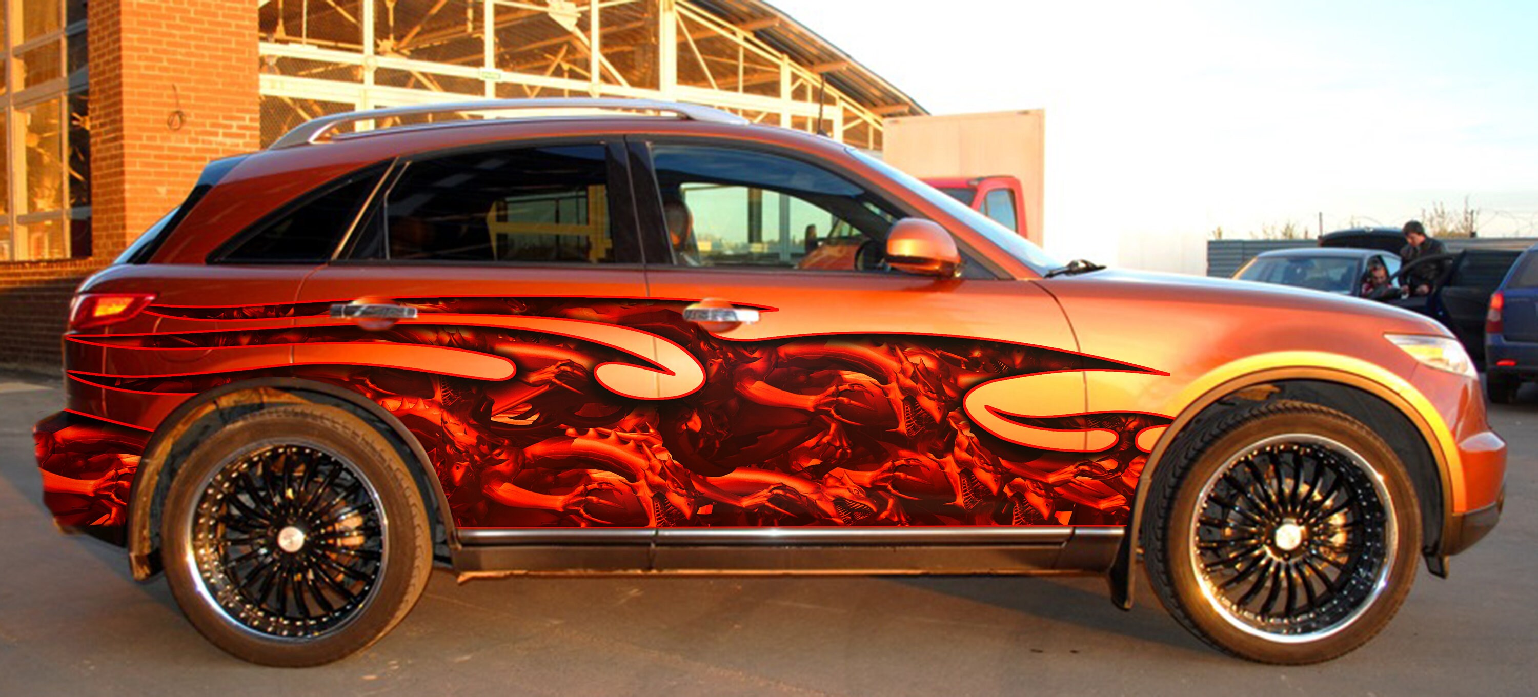 Red Dragon Full Color Truck Side Graphics, Dragon Car Wrap, Dragon Car ...