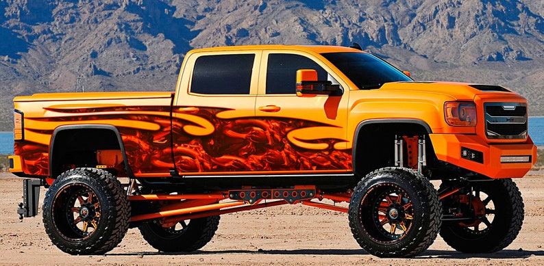 Red Dragon Full Color Truck Side Graphics, Dragon Car Wrap, Dragon Car ...