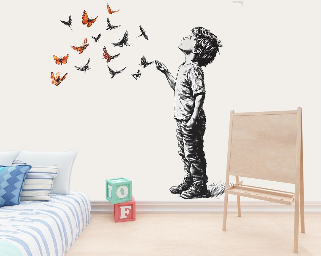 Little Boy Personalized Wall Decal, Little Boy Customized Wall Sticker ...
